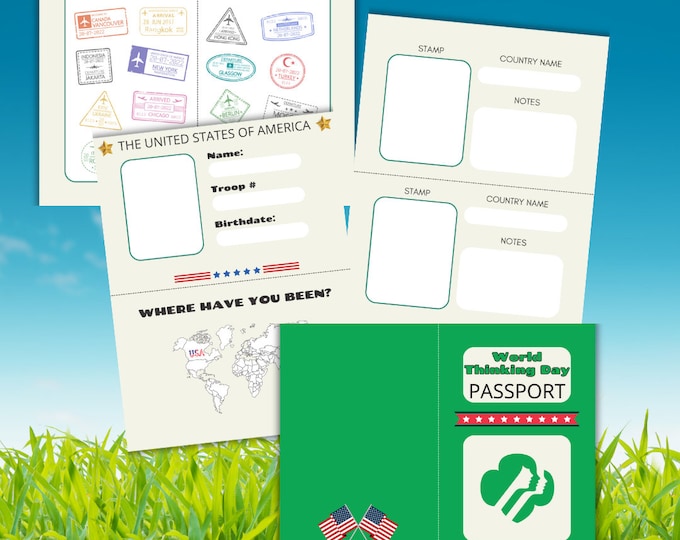 Girl Scouts World Thinking Day Printable Passport - Etsy