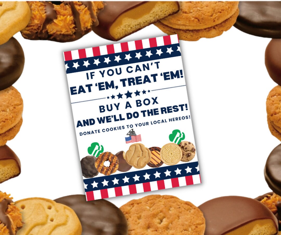 If You Can't Eat 'em, Donate 'em Girl Scout Cookie Booth Sign - Etsy