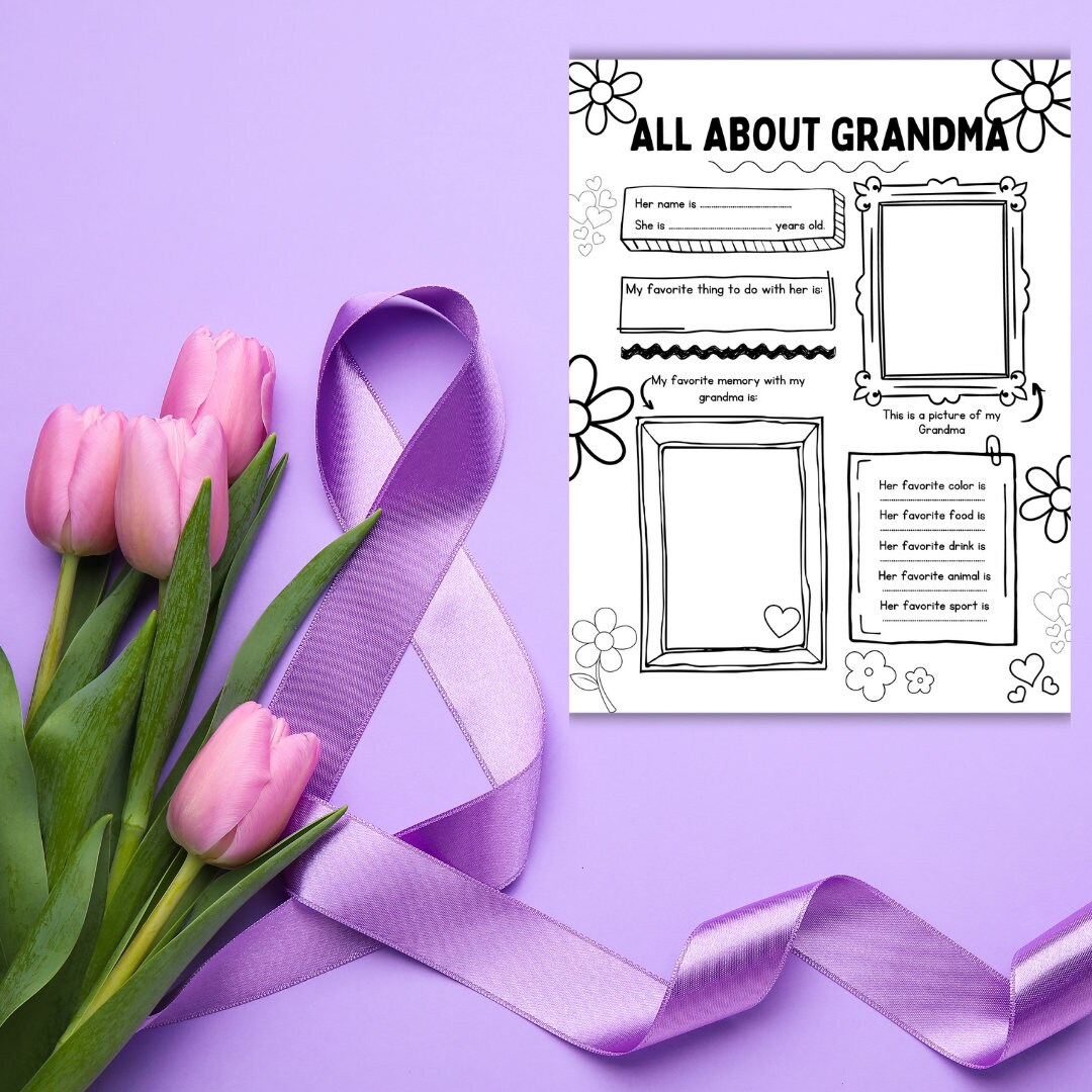 All About Grandma Questionnaire Printable - Etsy