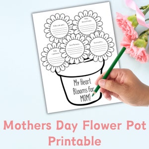Mothers Day Flower Pot Printable - Etsy