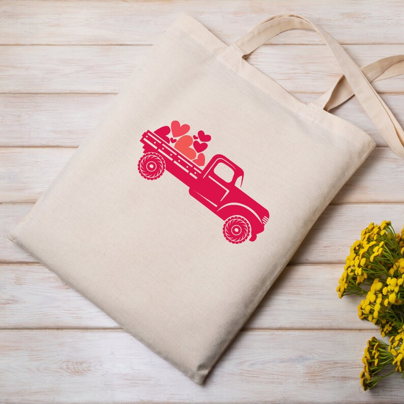 Valentine's Day the Red Truck SVG - Etsy