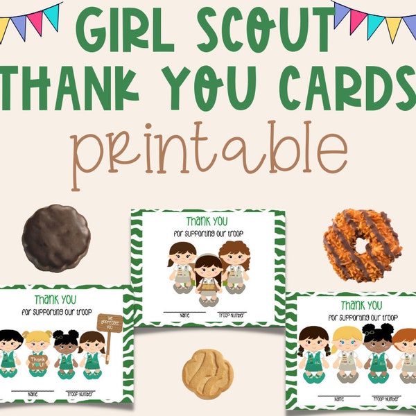 Girls Scouts Thank You Cards - Etsy