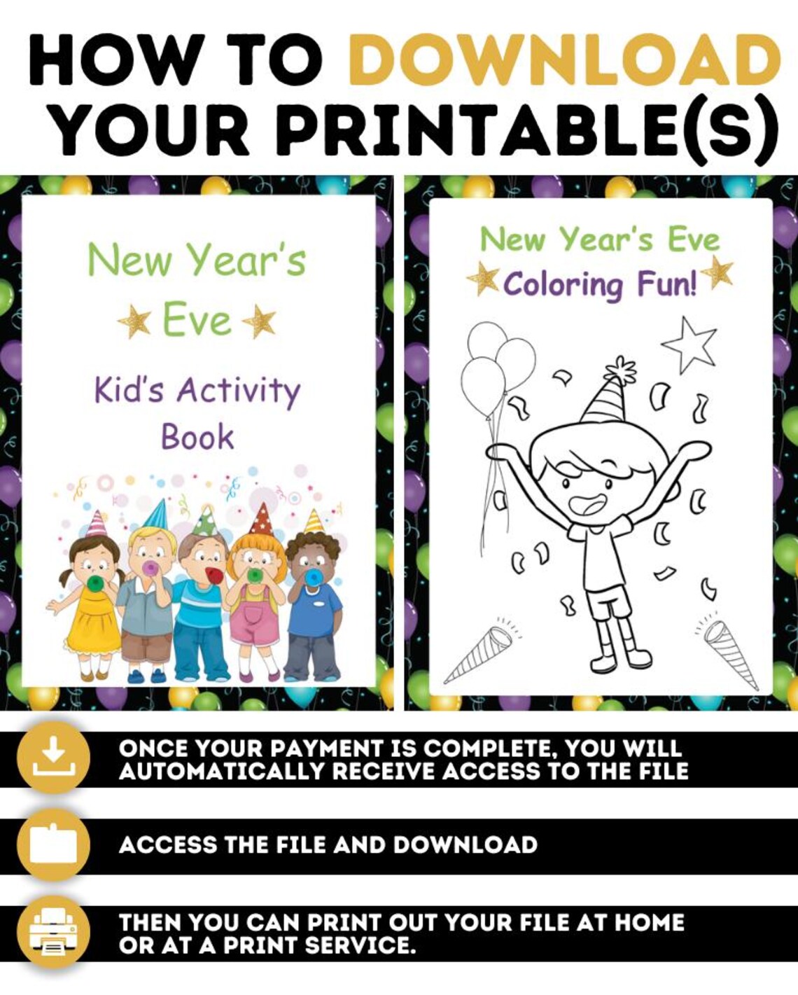 Printable New Year’s Activity Pack - Etsy