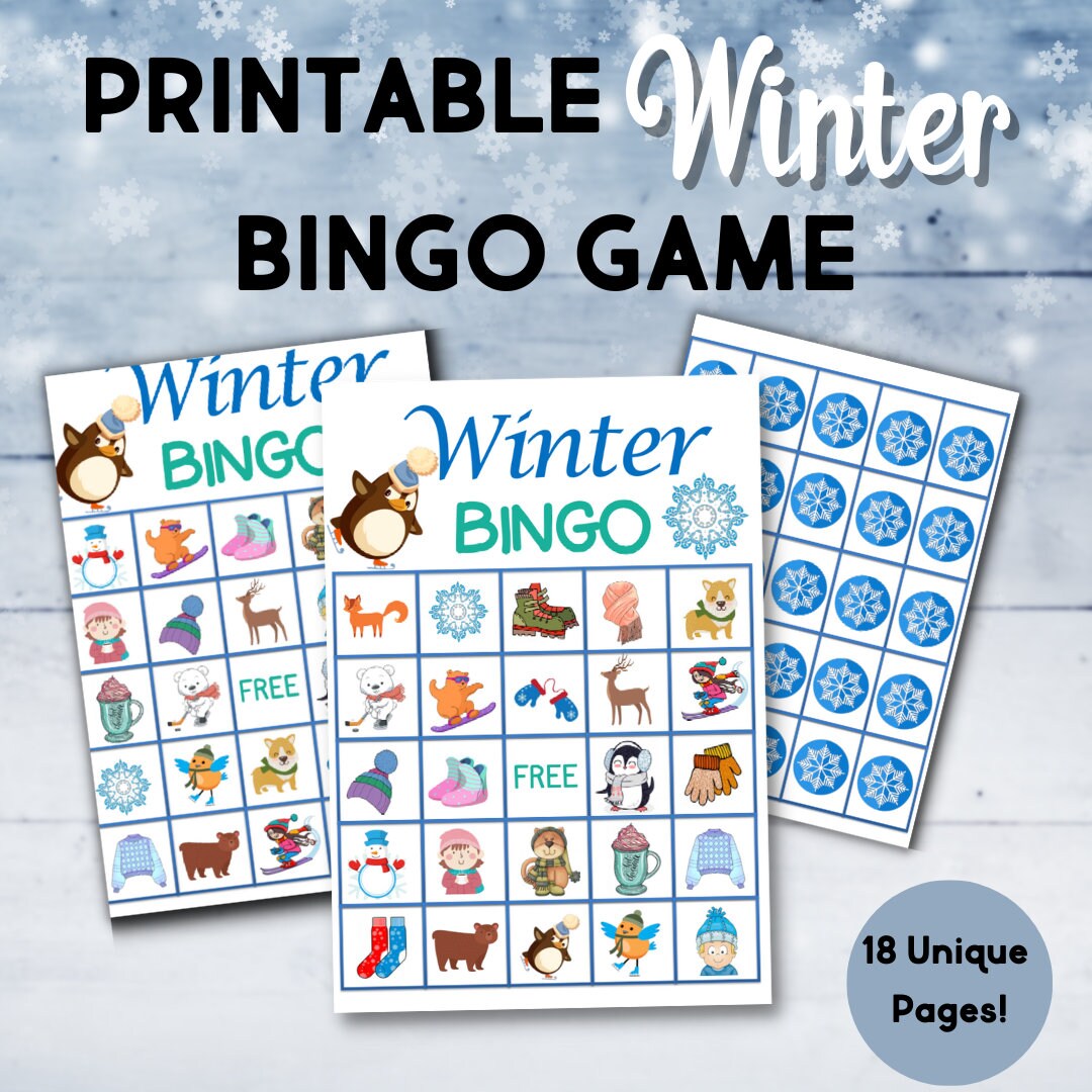 Printable Winter BINGO Game - Etsy
