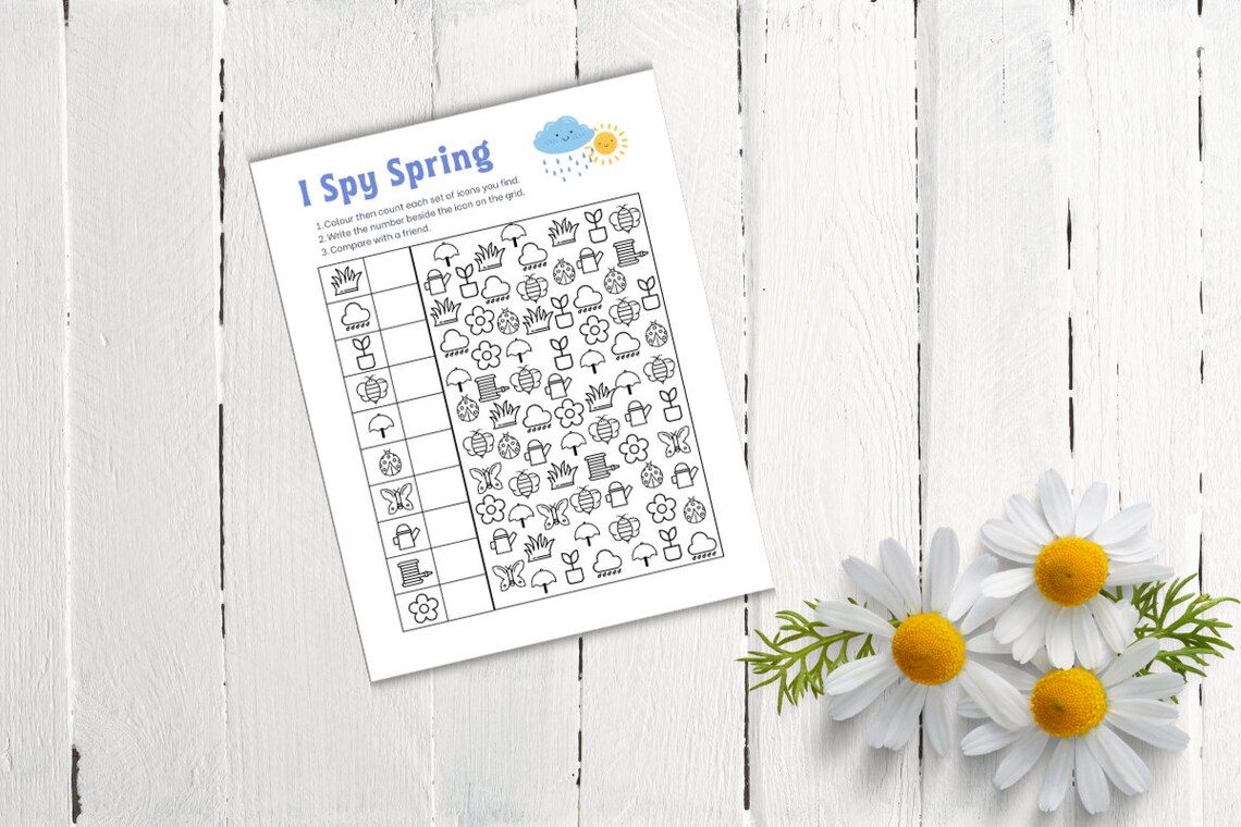 Printable Spring Ispy Worksheet - Etsy