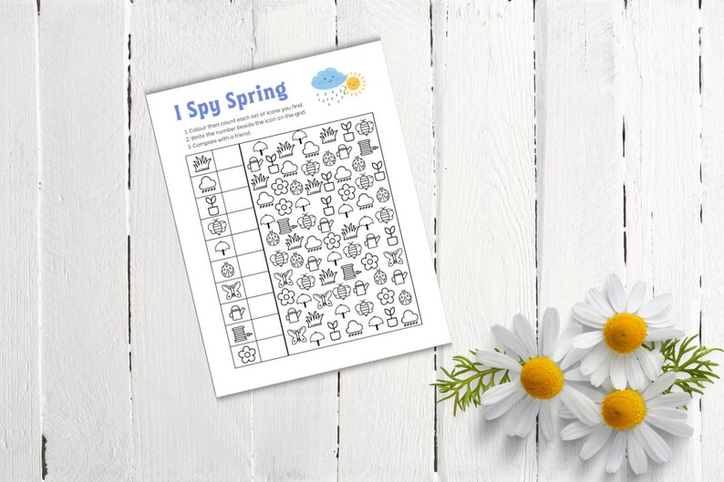 Printable Spring Ispy Worksheet - Etsy