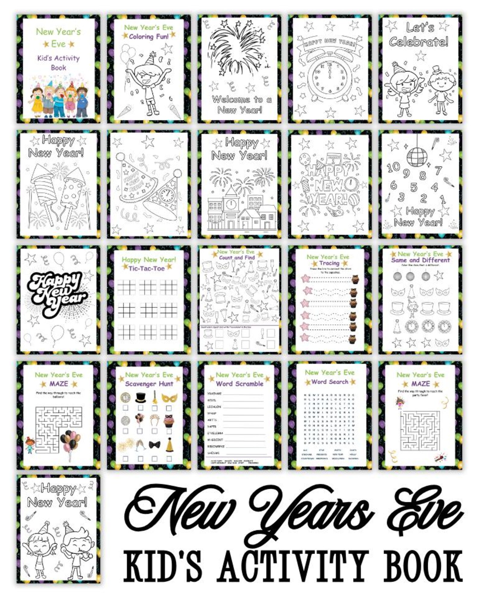 Printable New Year’s Activity Pack - Etsy
