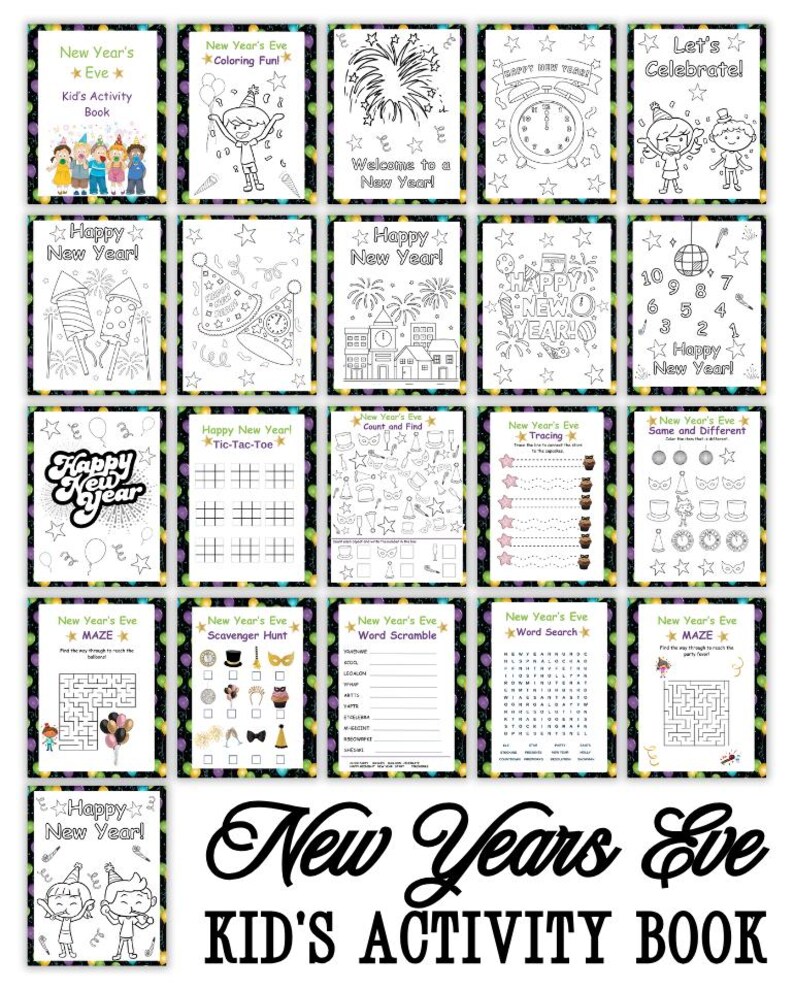 Printable New Year’s Activity Pack - Etsy