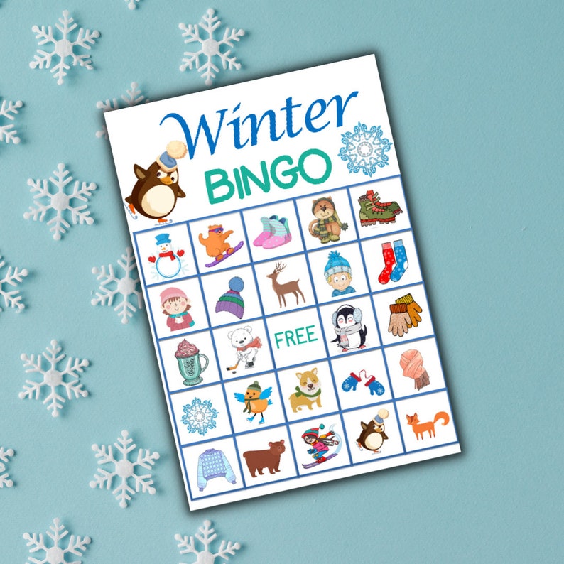 Printable Winter BINGO Game - Etsy
