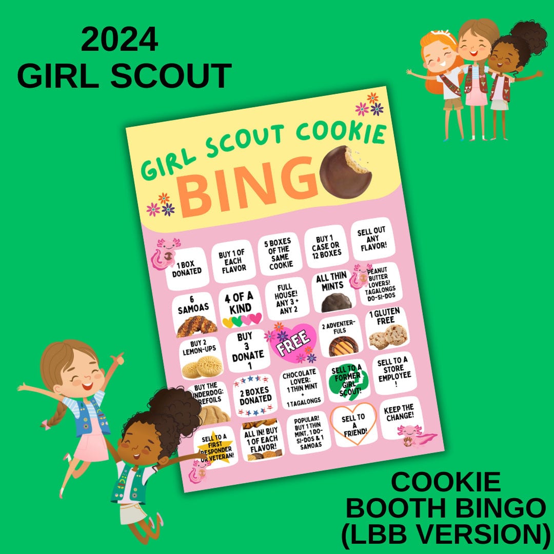 2024 Girl Scout Cookie Booth BINGO Card LBB Baker Version - Etsy Portugal
