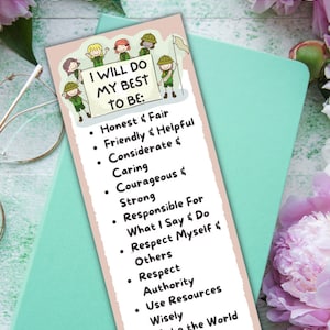 Girl Scout Law Printable Bookmarks - Etsy