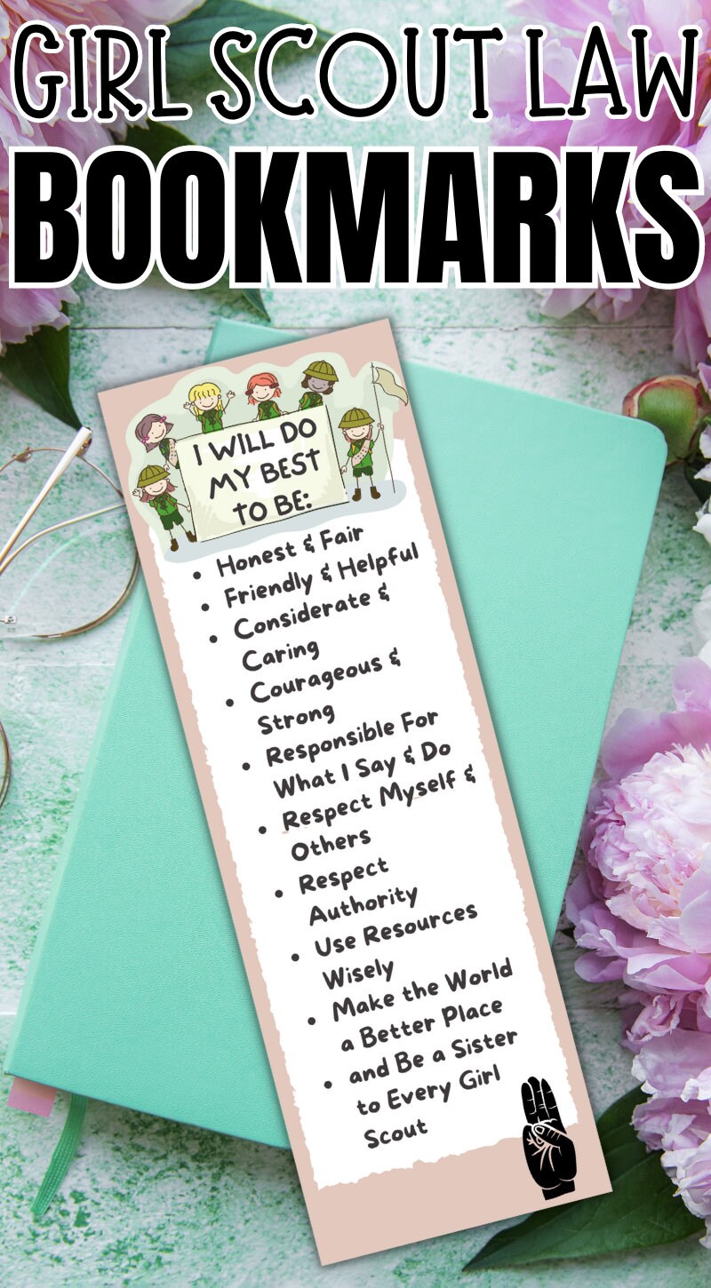 Girl Scout Law Printable Bookmarks - Etsy