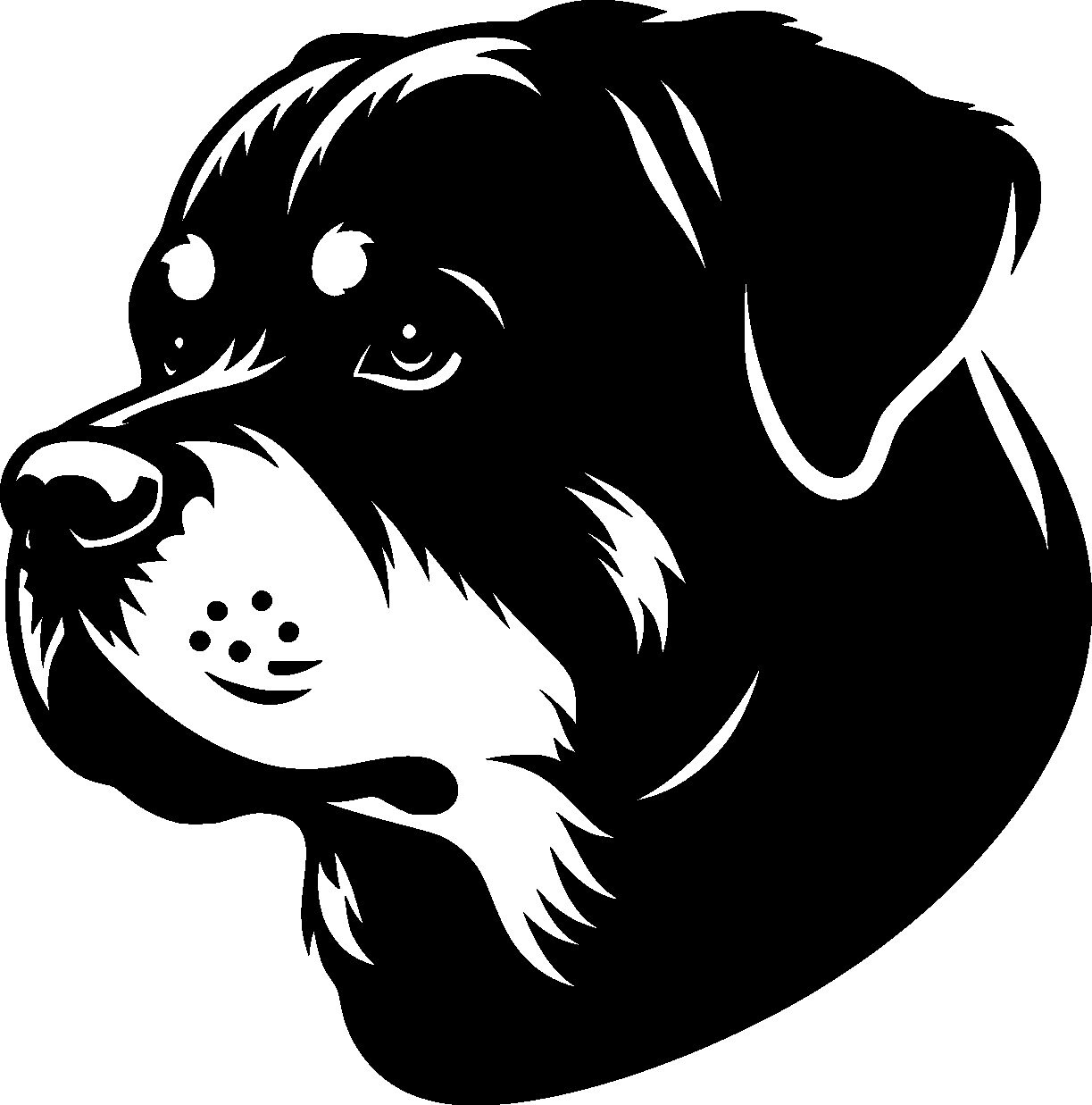 Rottweiler SVG PNG Bundle Rotti Silhouettes Clipart Instant Download ...