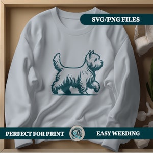 West Highland Terrier SVG BUNDLE PNG Silhouette Clipart Instant ...