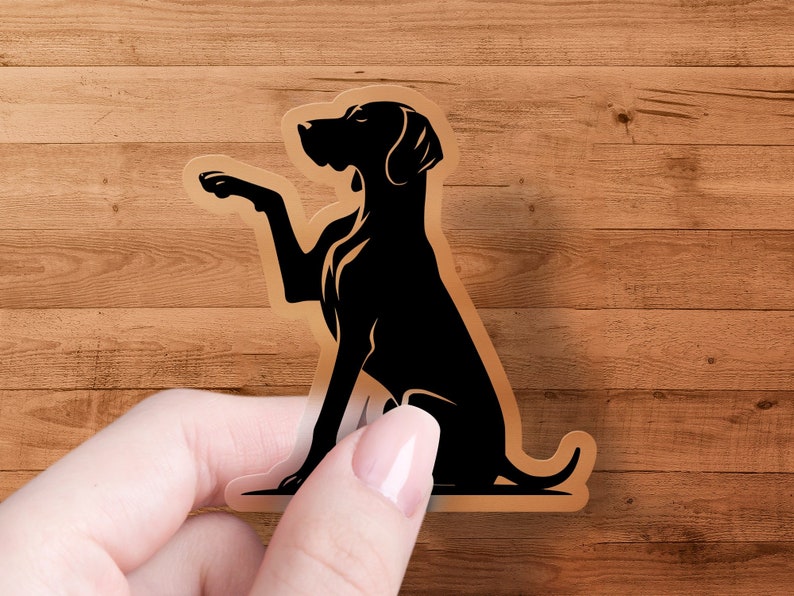 Weimeraner Dog Silhouette High Five, Paw Vector Cut File, Digital ...