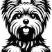 Happy Yorkshire Terrier Yorkie SVG PNG Silhouette Clipart Instant ...