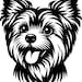 Happy Yorkshire Terrier Yorkie SVG PNG Silhouette Clipart Instant ...