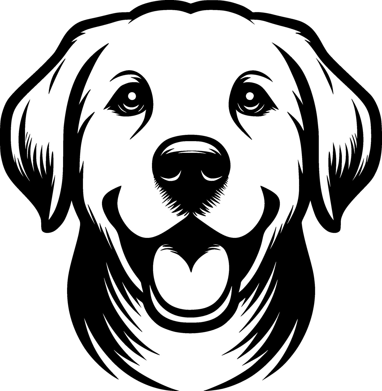 Happy Labrador Retriever Labi Bundle SVG PNG Silhouette Clipart Instant ...