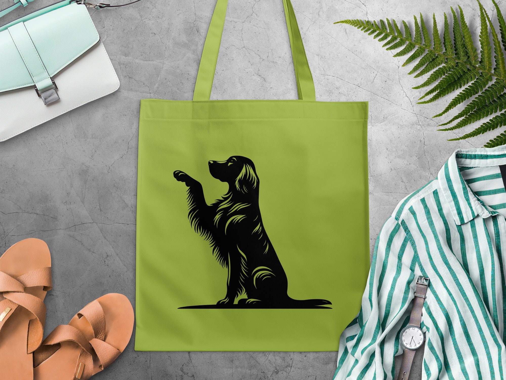 Irish Setter Dog Silhouette High Five, Paw Vector Cut File, Digital ...