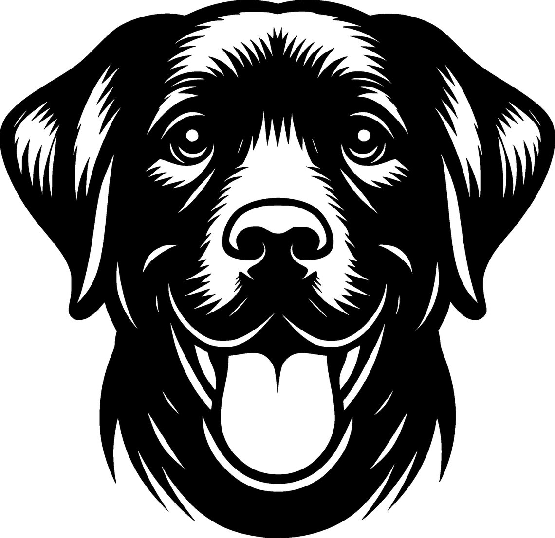 Happy Labrador Retriever Labi Bundle SVG PNG Silhouette Clipart Instant ...
