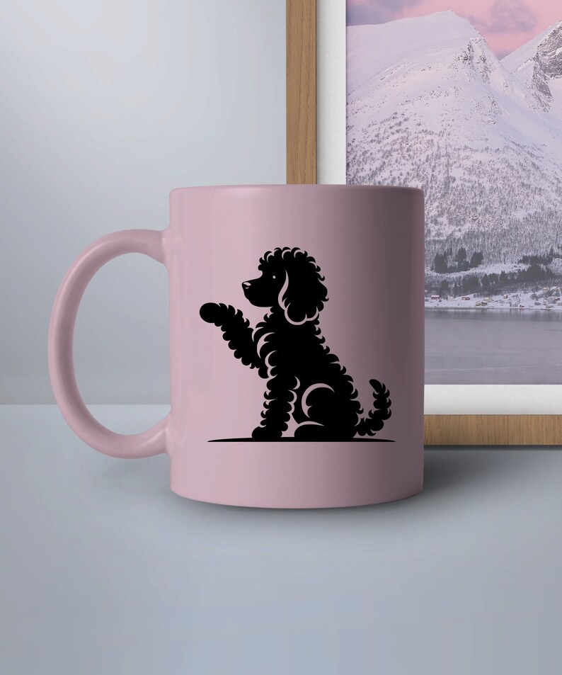 Cockerpoo Cockapoo Dog Silhouette High Five, Paw Vector Cut File ...