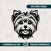 Happy Yorkshire Terrier Yorkie SVG PNG Silhouette Clipart Instant ...
