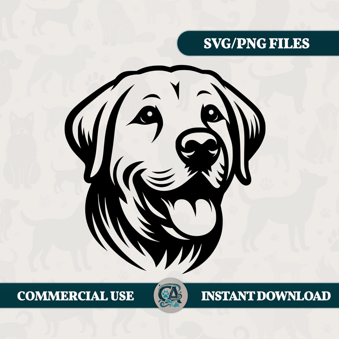 Happy Labrador Retriever Labi SVG PNG Silhouette Clipart Instant ...