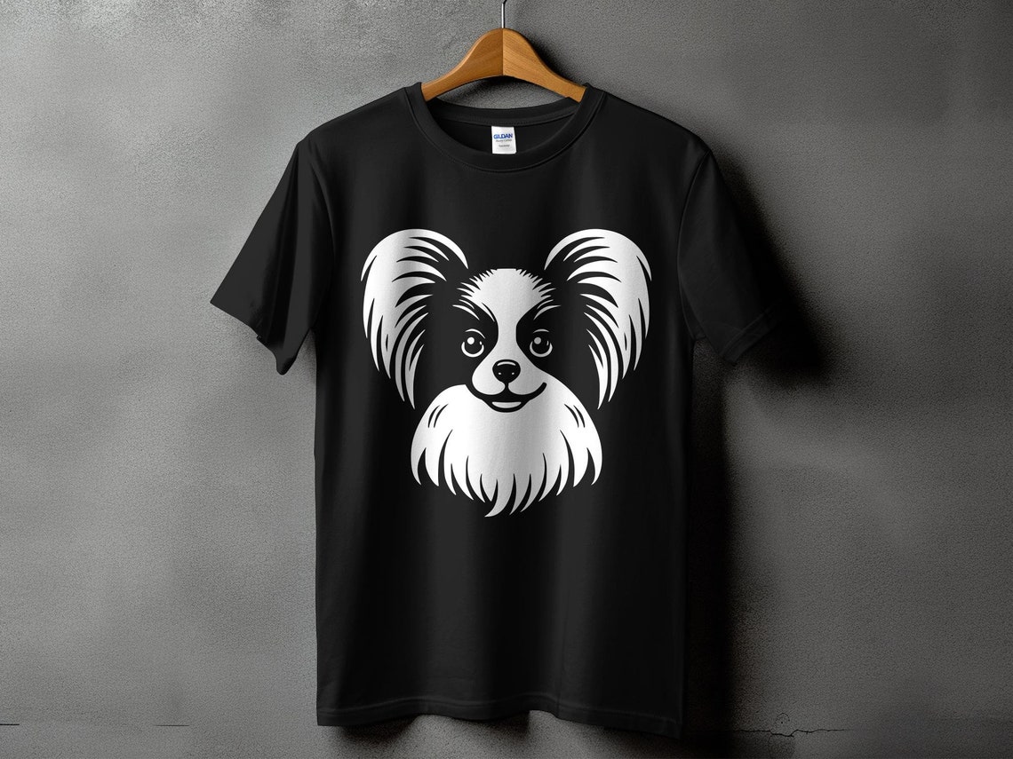 Papillon Portrait SVG Bundle Png, Pdf , Eps, Dxf Vector Files, White on ...