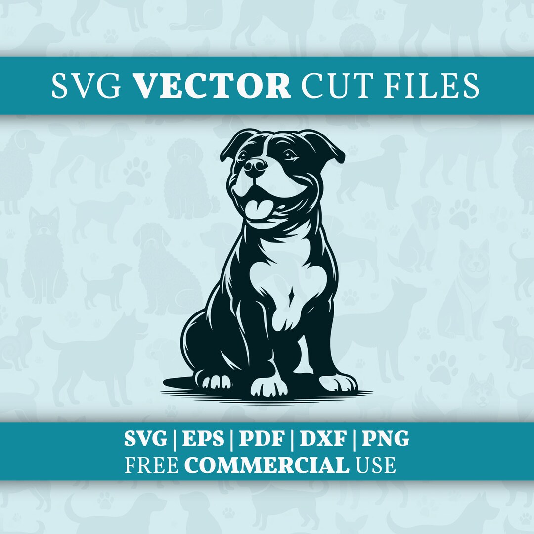 Sweet Happy Pitbul Pitbull Pit Bull Cricut Vector SVG PNG Shirt Design ...
