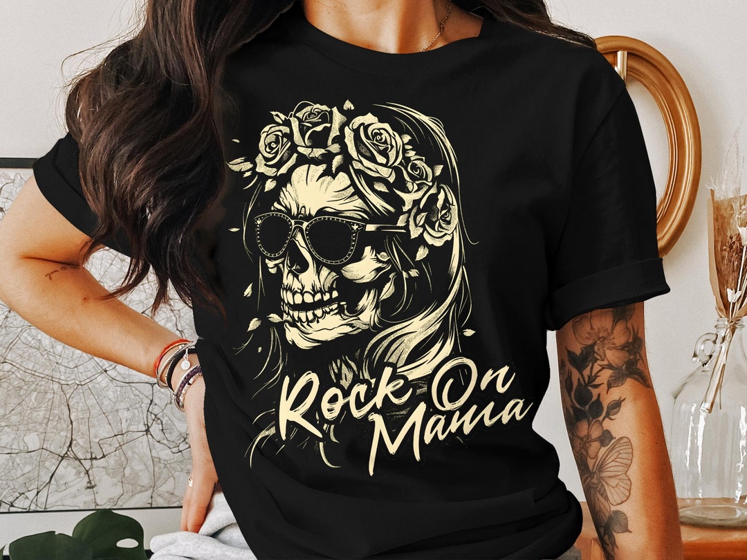 Tan Skull Mama Unisex Tshirt, Mother's Day Shirt, Gift for Punk Mom ...