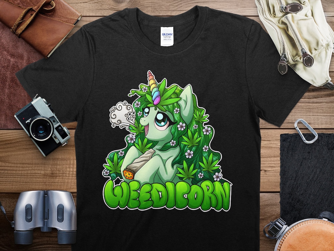 Weedicorn Shirt, Funny Pot Tee, Funny Marijuana Shirts, Cannabis Smoker ...