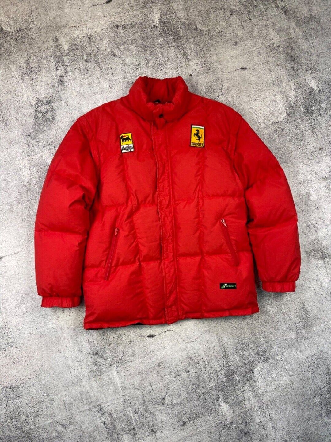 Ferrari Agip Vintage Rare 3 in 1 Puffer Goose Down Jacket in Vest 80s ...