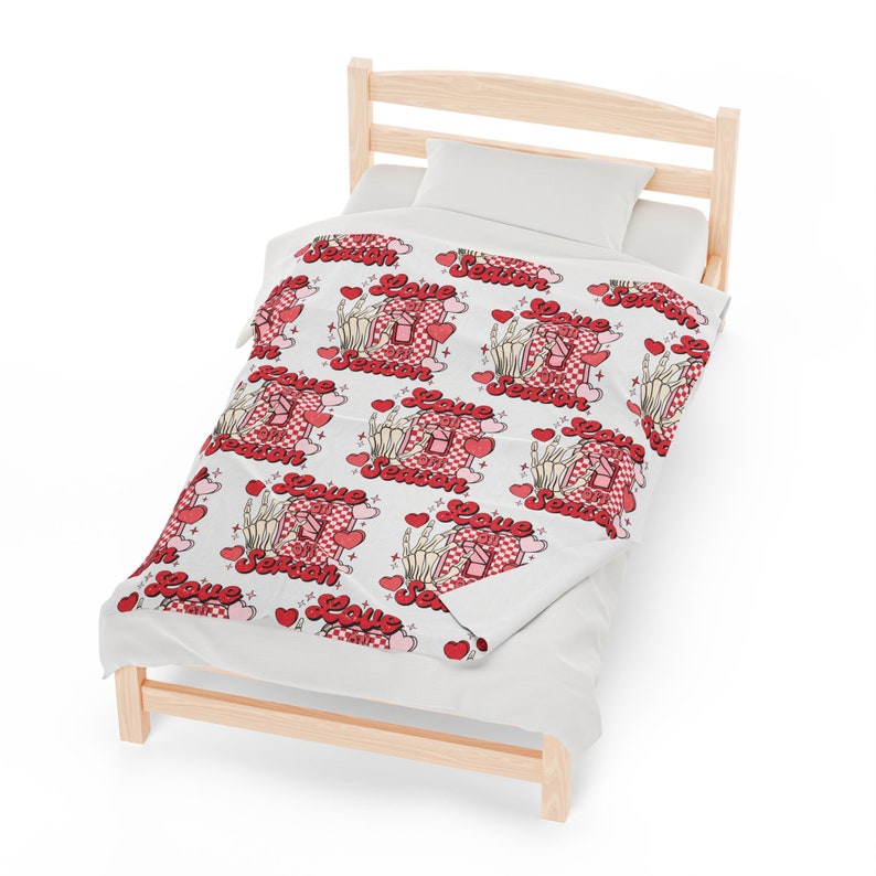 Super Cute Skeleton Hand Love Season on Switch Blanket - Velveteen ...