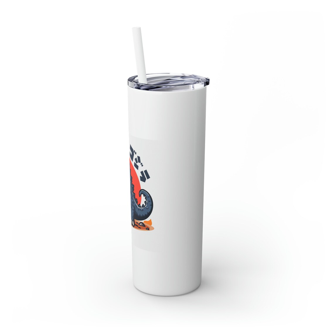 Cute Godzilla Skinny Tumbler With Straw, 20oz - Etsy