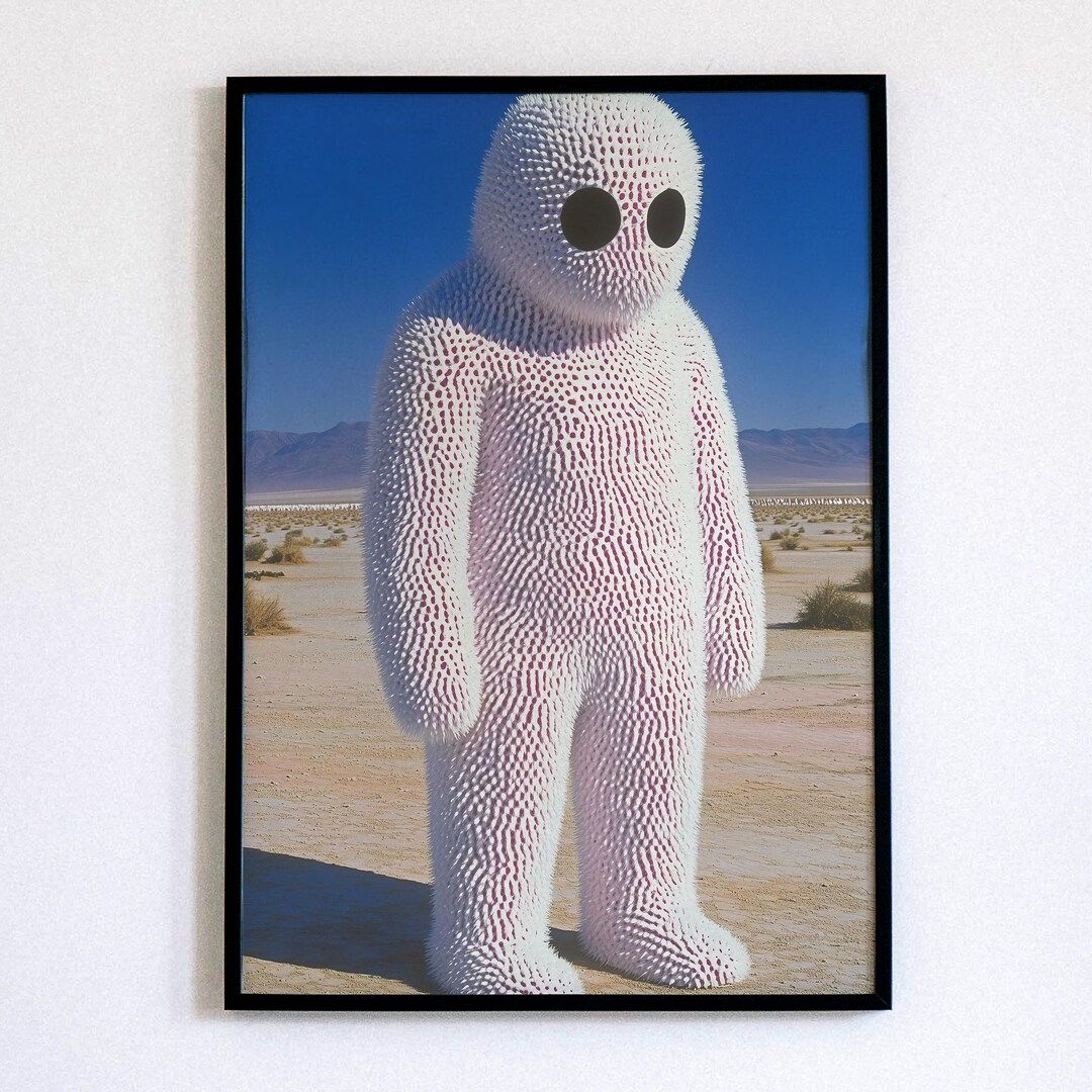 Surreal Spiky Figure Digital Art Print Desert Festival Vibes - Etsy