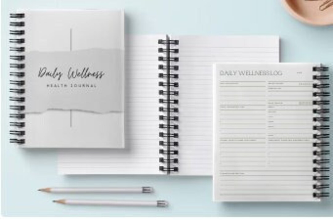 Daily Wellness Log, Simple Daily Gratitude Log, Daily Wellness Health ...