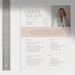 Gray and Blush Feminine Canva Resume Template Word Modern Clean Resume ...