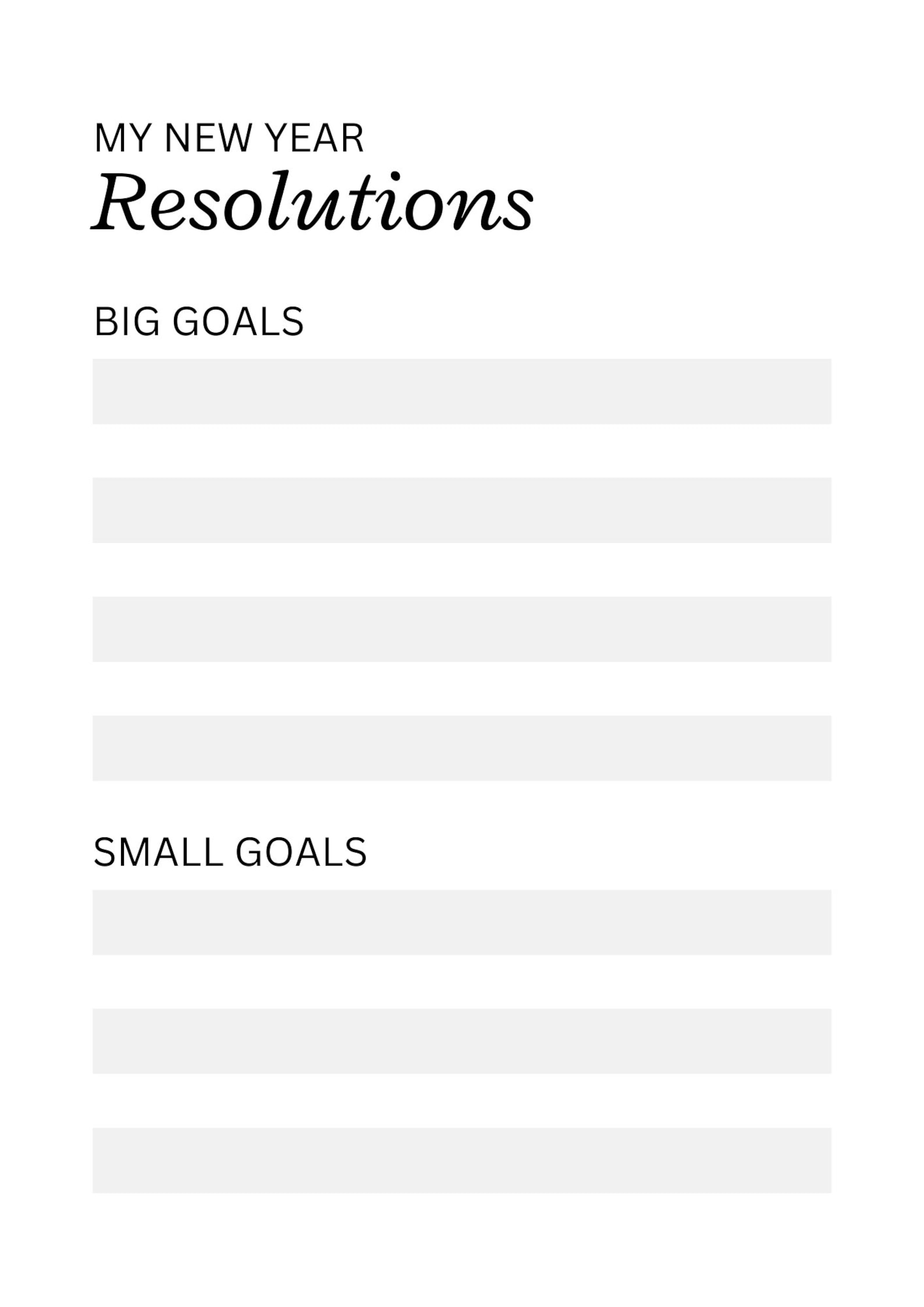 New Year Resolutions Journal, Printable New Year Plan Journal A4 PDF ...