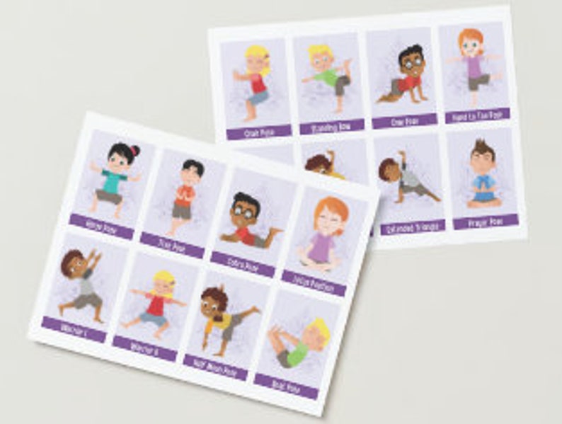 Kids Yoga Poses Printable Flashcards Instant Download Kids - Etsy
