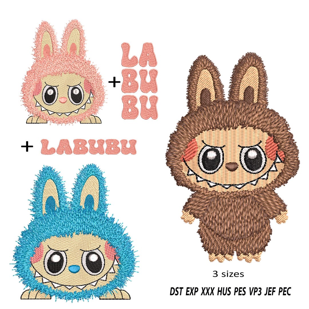 Embroidery Labubu Embroidery Machine Design. Set of Files for ...
