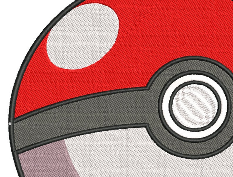 Embroidery Pokeball Pokemon Pikachu. 4 Sizes. Embroidery Design Machine ...