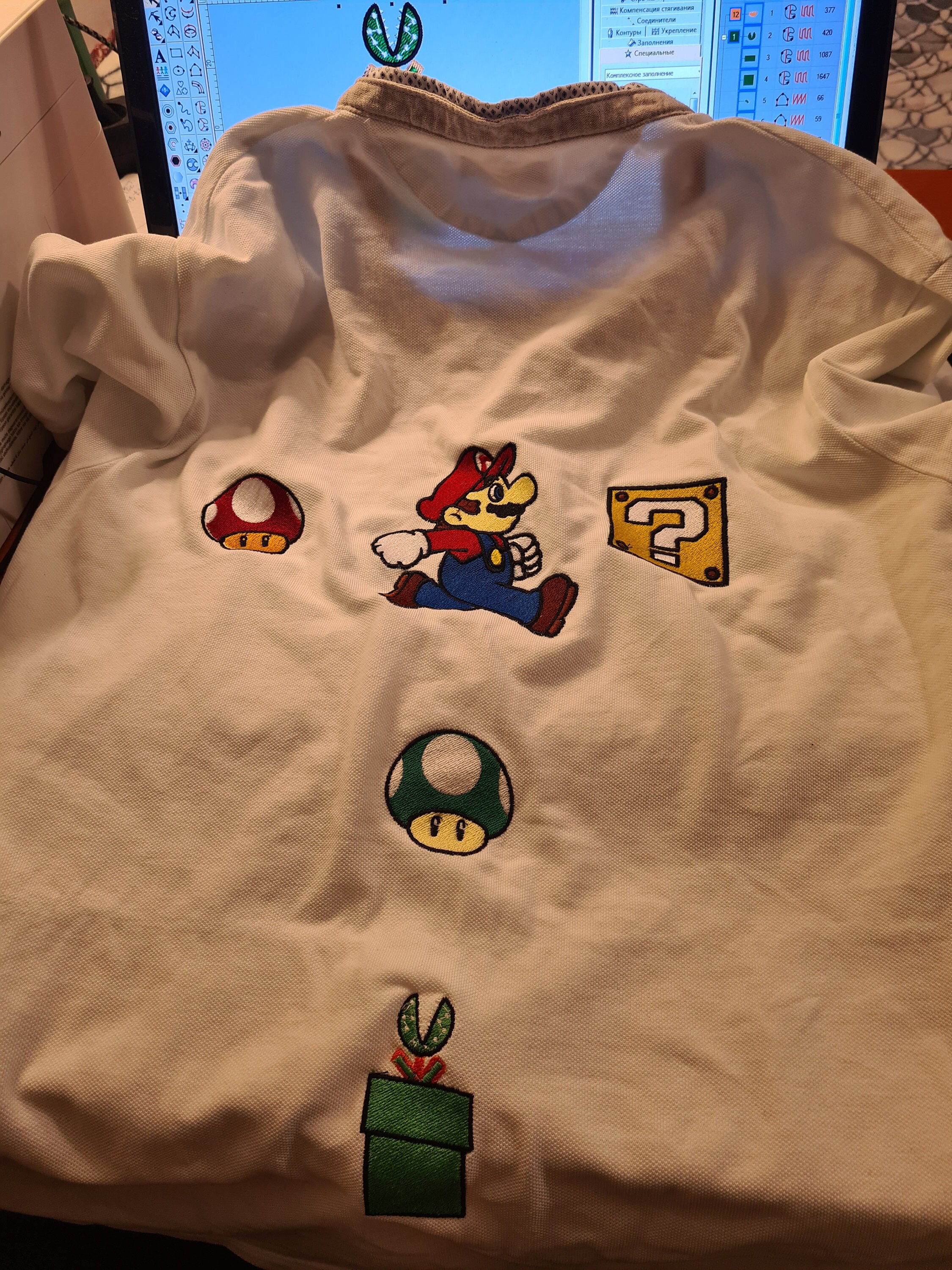 Embroidery Design Machine Super Mario. Super Mario Point. Embroidery ...