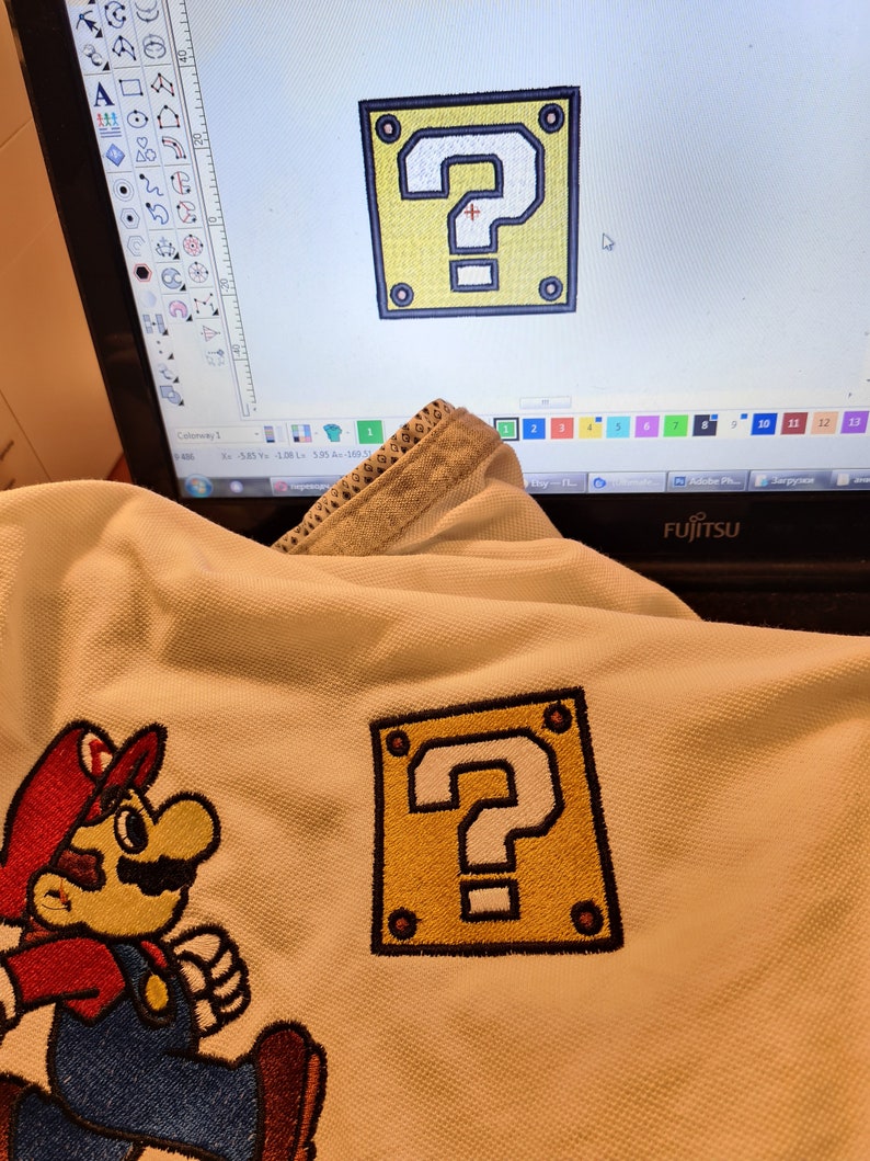Embroidery Design Machine Super Mario. Super Mario Point. Embroidery ...