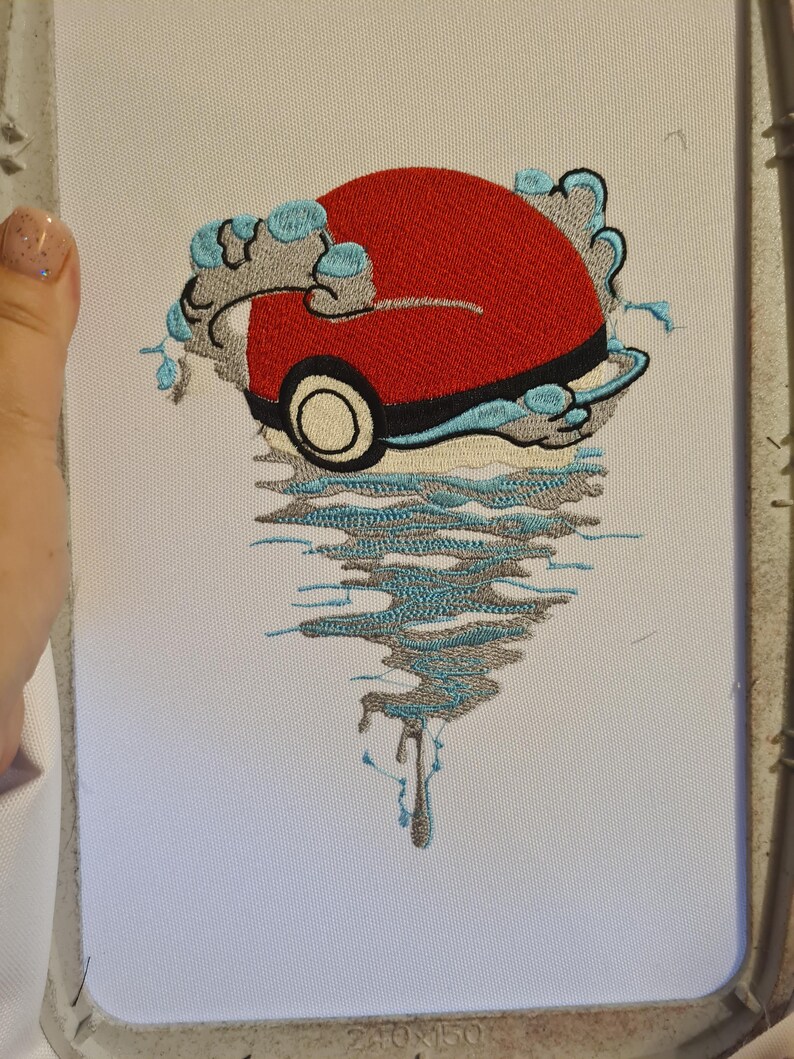 Embroidery Pokeball Pokemon Pikachu. Embroidery Design Machine Files ...