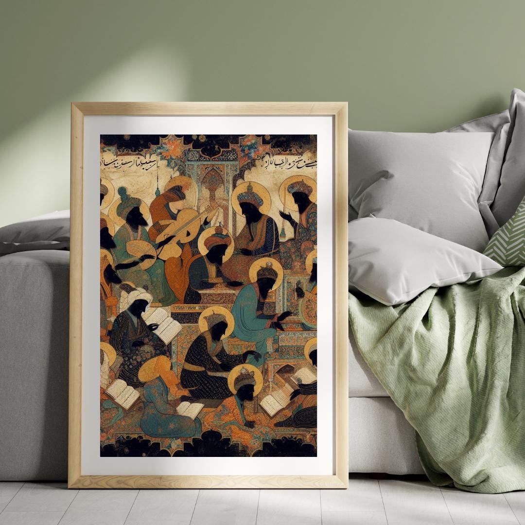 Miniature Painting | Arabian Harem Medieval Orientalist Ethnic Artwork ...