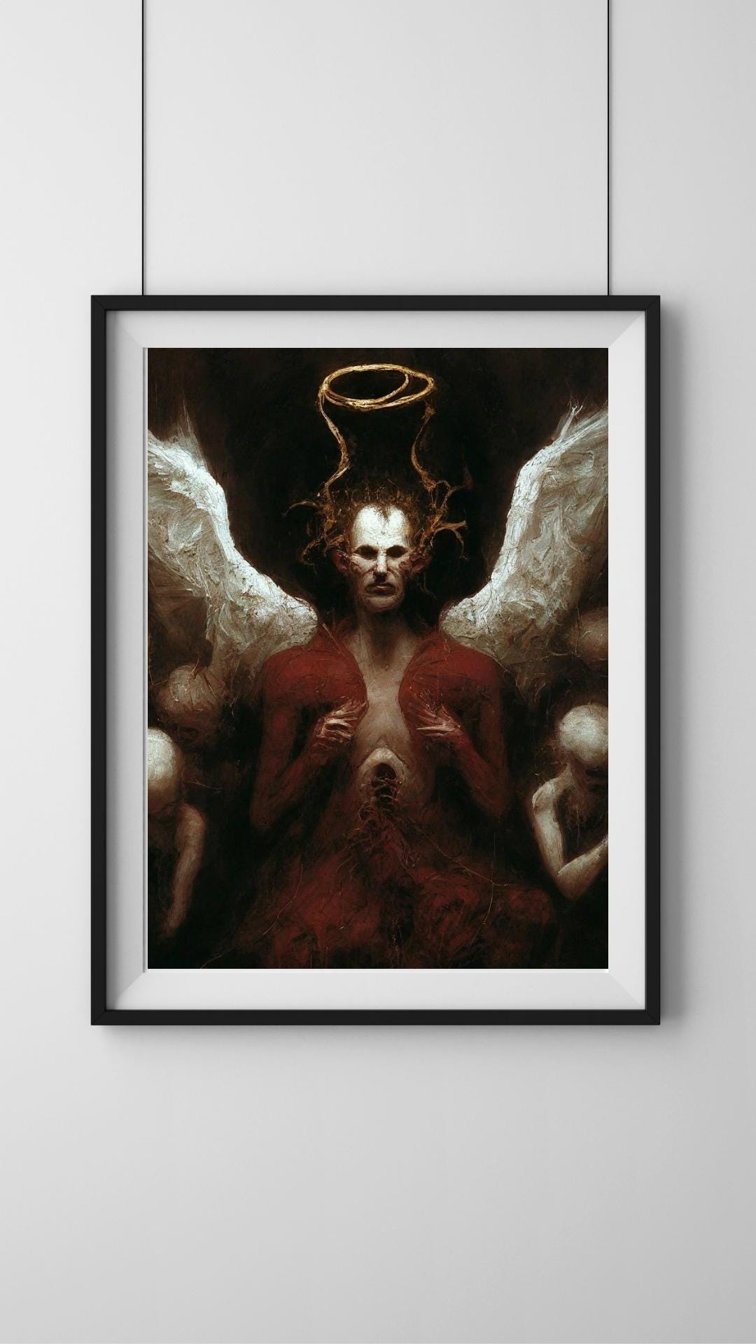 Azrael Watercolor Art Medieval Oriental Art Historical Christian Art ...