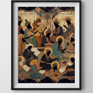 Miniature Painting | Arabian Harem Medieval Orientalist Ethnic Artwork ...