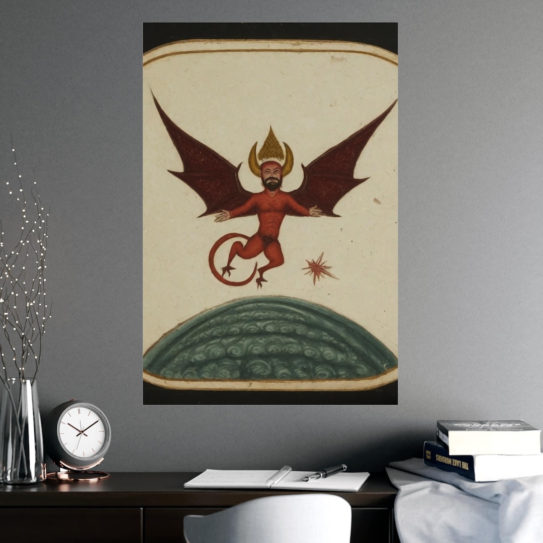 16"x20" Satan Matte Poster | Oriental Medieval Mystical Wall Art ...