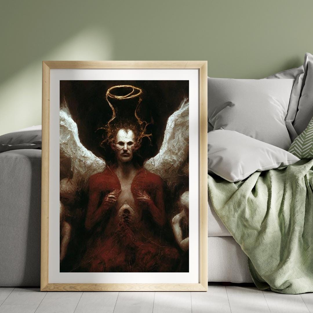 Azrael Painting | Traditional Christian Spiritual Pastel Artwork ...