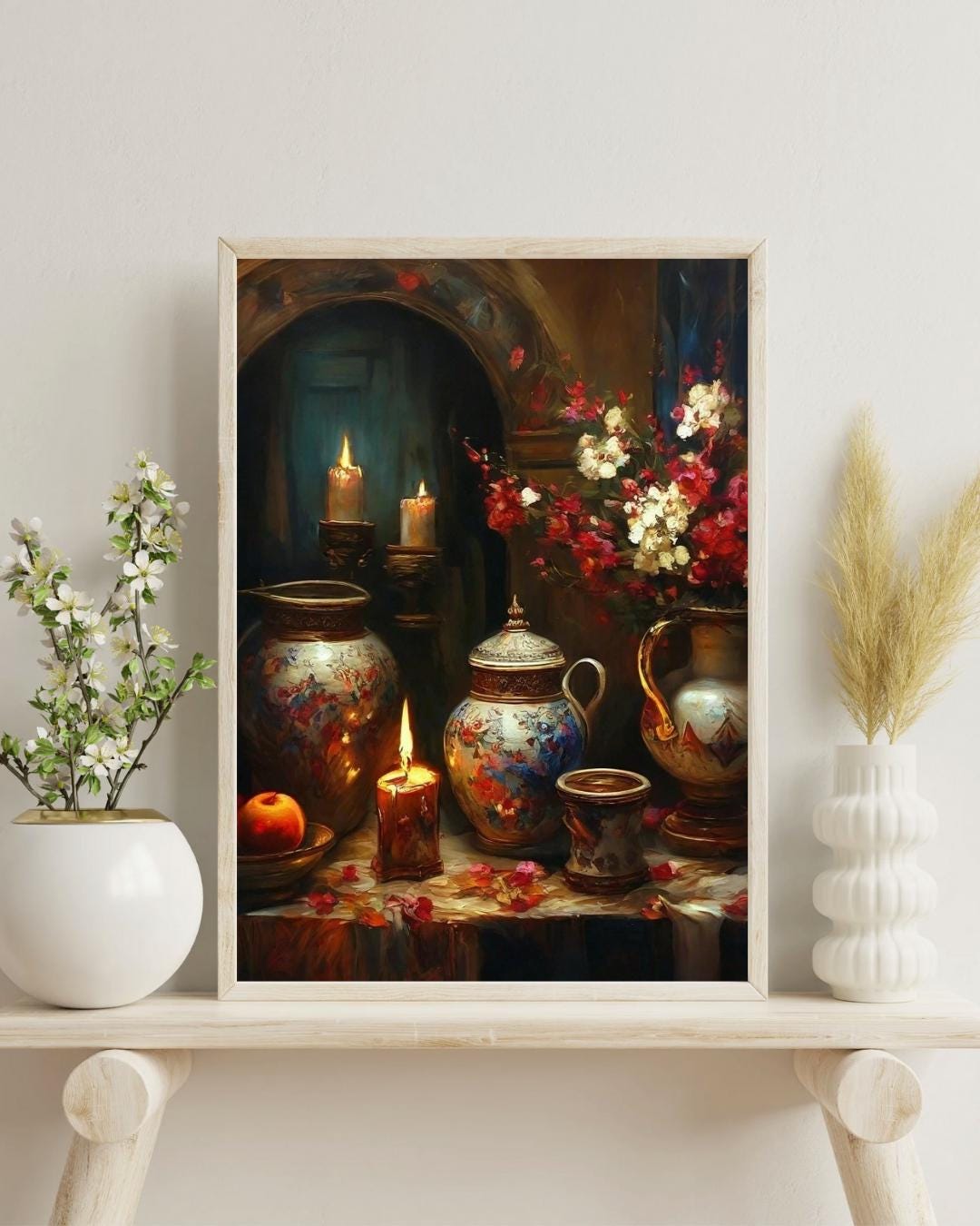 Medieval Oil Painting Historical Wall Art | Oriental Ottoman Pastel ...